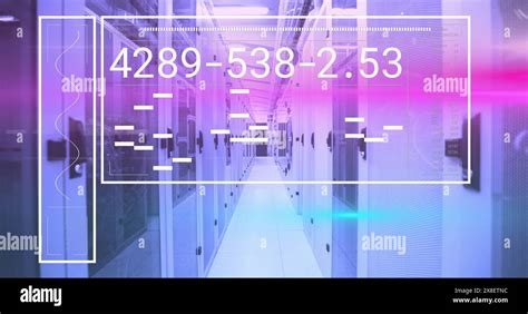 Image Of Changing Numbers Lines And Loading Bars In Rectangle Over