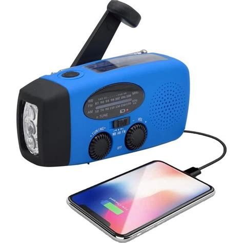 Radio Solaire Portable 2000mAh AM FM Radio Solaire À Manivelle Radio Dyn amo À Manivelle avec
