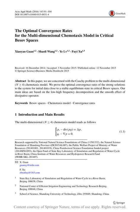 The Optimal Convergence Rates For The Multi Dimensional Chemotaxis