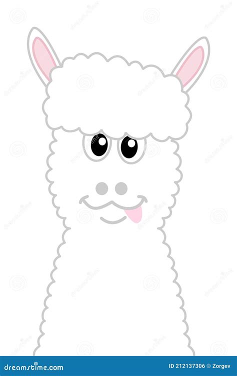 A Very Funny Portrait Of A Sheep Taking A Pose To Be Photographed Stock Vector Illustration Of