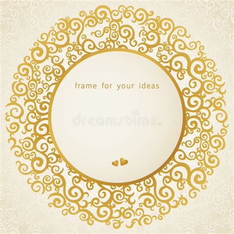 Vector Baroque Frame In Victorian Style Stock Vector Illustration Of