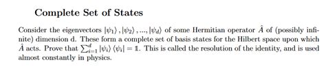 Solved Complete Set Of States Consider The Eigenvectors
