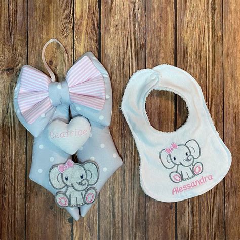 Fiocco Nascita Bimba Bimbo Grigio Tenue A Pois Rosa O Azzurro A Righi Fiocco Nascita Con