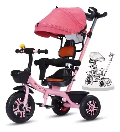 Triciclo Infantil 3 En 1 Para Bebé Bicicleta Tipo Carreola Envío Gratis