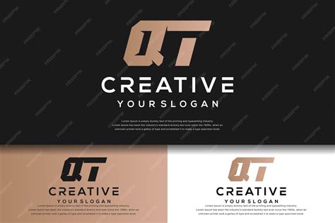 Premium Vector Abstract Monogram Letter Qt Logo Design