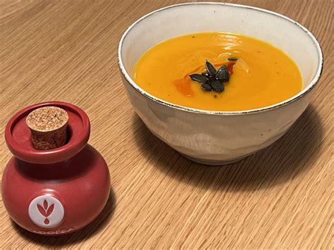 Soupe veloutée de potiron et pommes de terre Poupadou