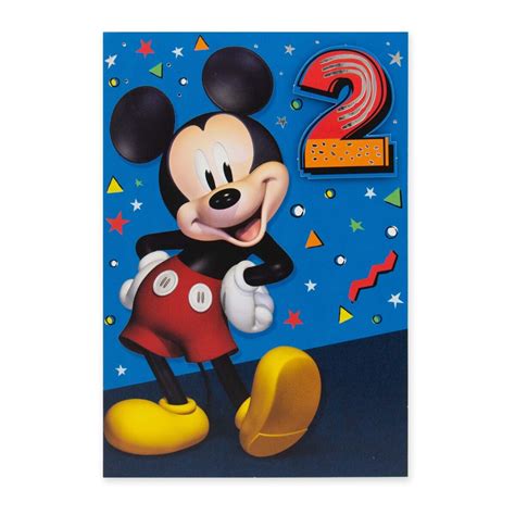 Connections From Hallmark Disney 2nd Birthday Card Mickey Mouse Kmart