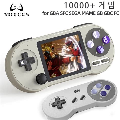 에버드라이브 Snes Gba 세가 덴디용 미니 휴대용 게임 콘솔 플레이어 Sf2000 레트로 핸드헬드 게임 콘솔 10000 게임 어린이 Ips Aliexpress
