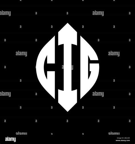 Cig Circle Letter Logo Design With Circle And Ellipse Shape Cig