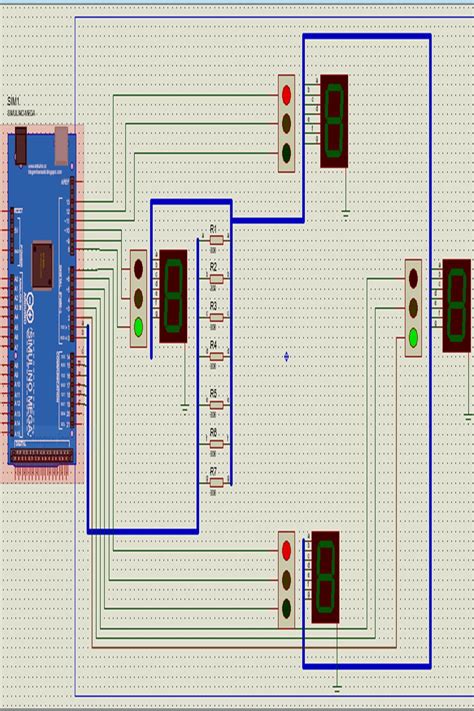 Automatic Traffic Light Controller 4 Way Traffic Signal Control System Proteus Project Artofit