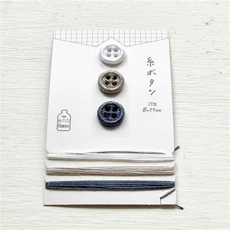 Stitched Button And Thread Set — Loop Knitting