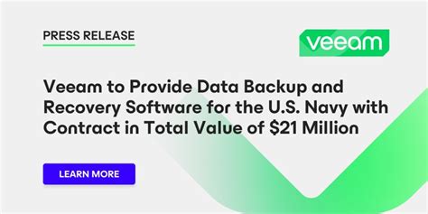 Veeam Software On Linkedin Veeam To Provide Data Backup And Recovery Software For The U S Navy