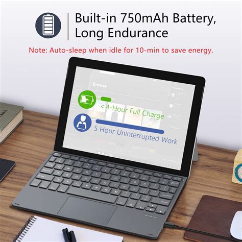 Bluetooth клавиатура съвместима с Surface Go 3 2021 Surface Go 2 2020