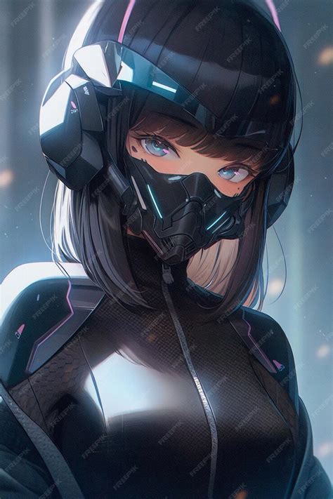 Premium Ai Image Cyborg Anime Girl With Spacesuit Manga Future
