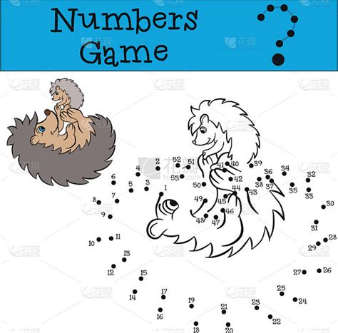 小刺猬妈妈和可爱的小刺猬宝宝。