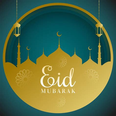 Ramzan Mubarak With Islamic Structure Mosque And Lantern Design