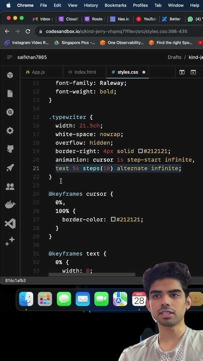 Type Animation With Css Cssanimation Csstips Cssanimationtutorial