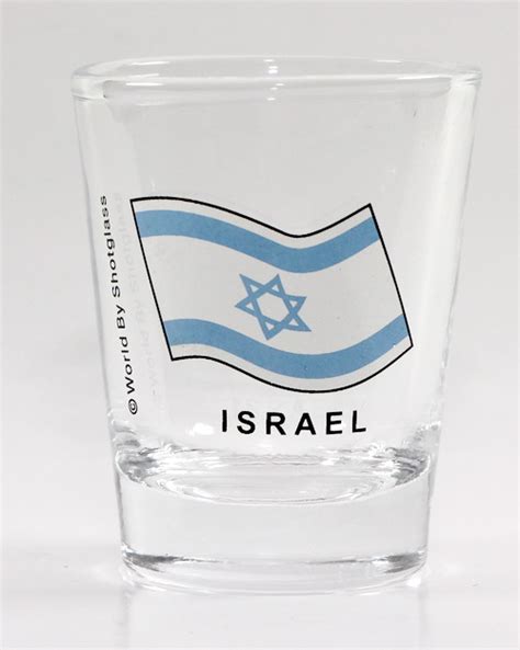 Israel Flag Shot Glass World By Shotglass