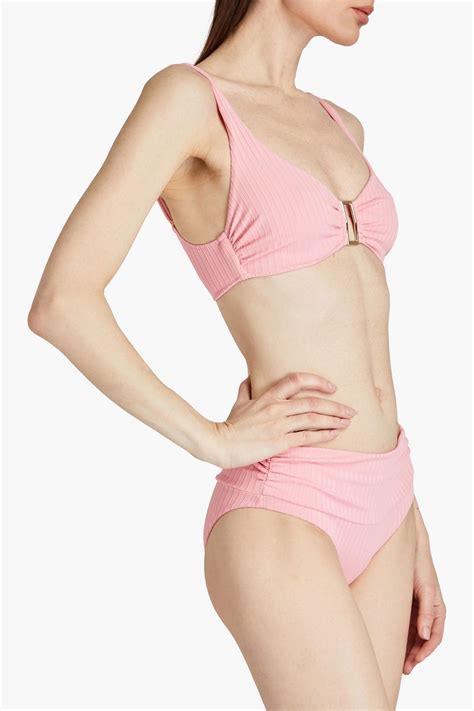 Melissa Odabash Bel Air Embellished Ribbed Underwired Bikini Top The