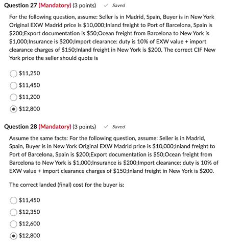 Solved Question 28 Mandatory 3 ﻿pointsassume The Same