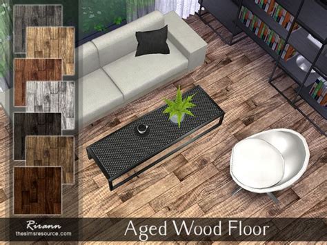 The Sims Resource Aged Wood Floor By Rirann • Sims 4 Downloads