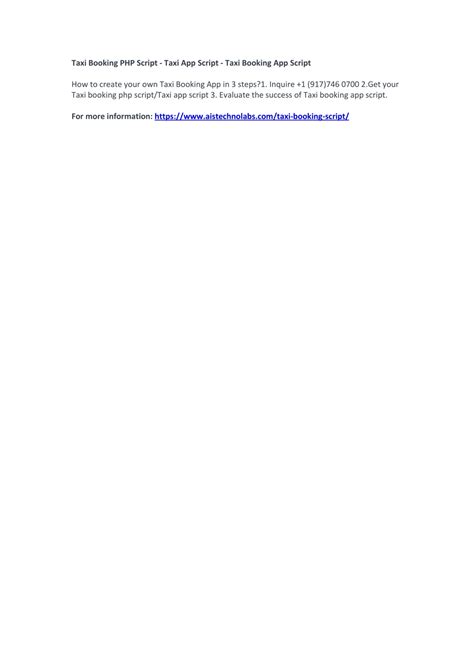 PPT Taxi Booking PHP Script Taxi App Script Taxi Booking App