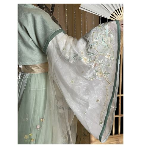 무용복 연주드레스 오리지널 중국 스타일 코스프레 한푸 드레스 빈티지 꽃 여성용 녹색 요정 고대 고급 털실 티몬