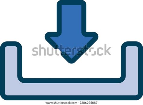 Inbox Icon Visual Representation Electronic Mailbox Stock Vector