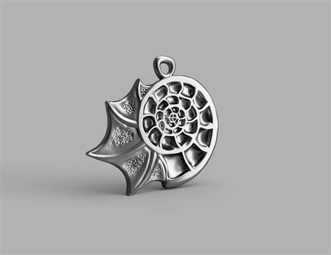 Pendant Sea Shell Cad Design 3d Model Stl Jewerly Design File