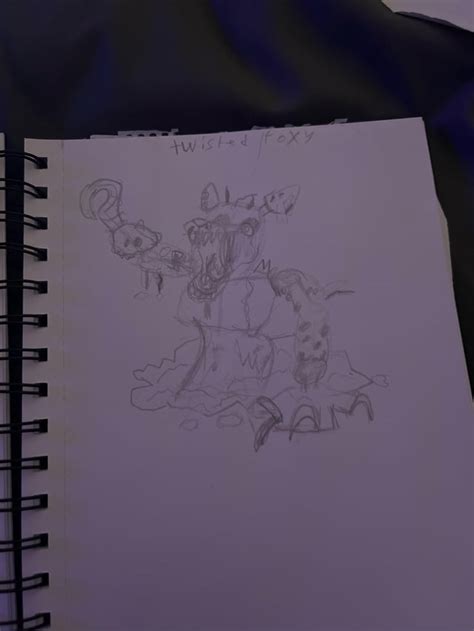 My Drawing Of Twisted Foxy Rfnafdrawing