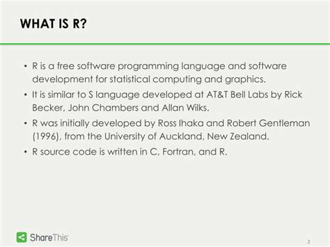 Data Analysis With R Pptx Programming Languages Computing