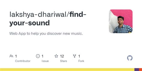 Github Lakshya Dhariwal Find Your Sound Web App To Help You Discover