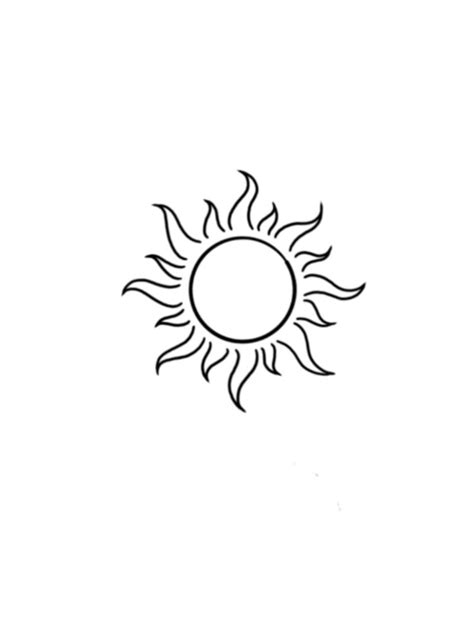 Minimalist Sun Tattoo Design