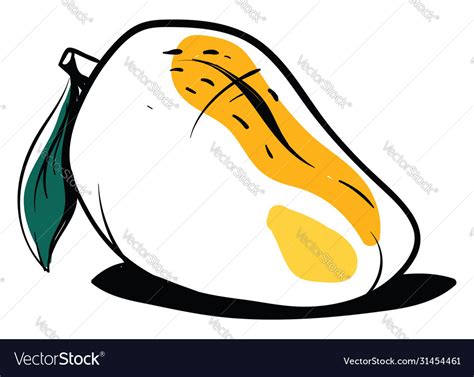 Mango Sketch On White Background Royalty Free Vector Image