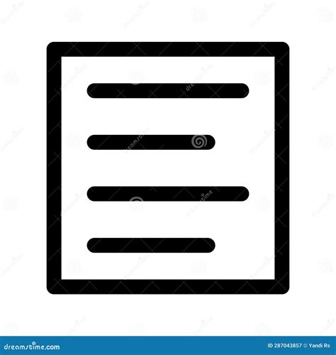 Align Text Icon Vector Symbol Design Illustration Stock Vector