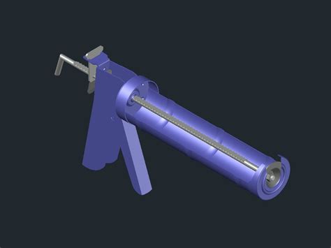 3d Silicone Gun In Autocad Download Cad Free 580 31 Kb Bibliocad
