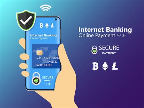 Premium Vector Mobile Phone And Internet Banking Online Payment Security Transaction Via