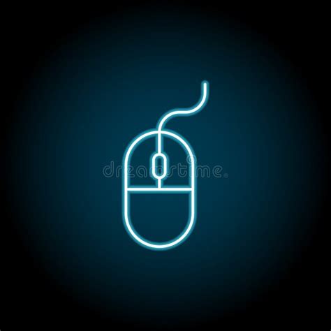 Hardware Mouse Pc Neon Icon Simple Thin Line Outline Vector Of Hardware Icons For Ui And Ux