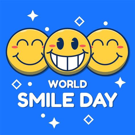 Ilustración del día mundial de la sonrisa con diseños de dibujos