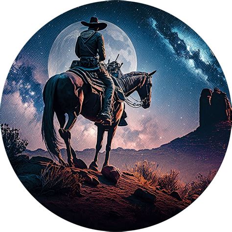 Painel Redondo Tecido Sublimado 3D Country Cavalos WRD 6572 Wear