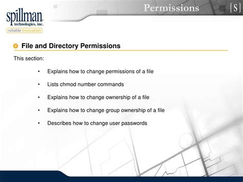 Ppt File And Directory Permissions Powerpoint Presentation Free