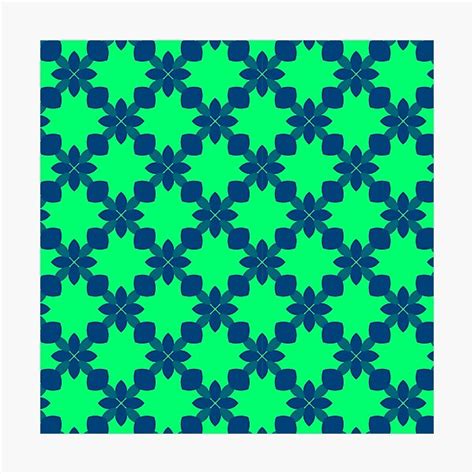 Angular Geometric Leaf Pattern In Light Green Background Dark And