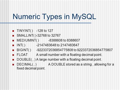 Mysql Data Types Hostalernas
