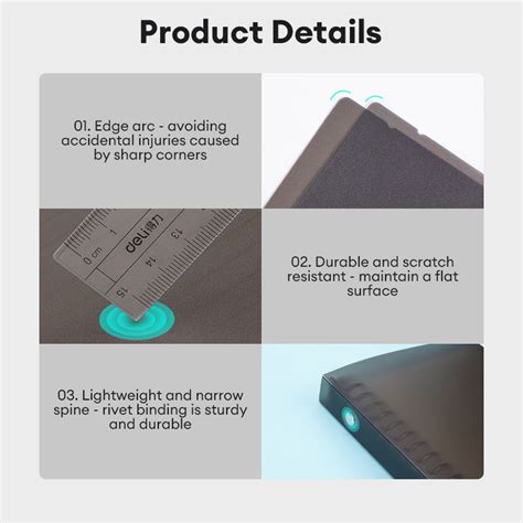 Deli A5 Binder Notebook 20holes Loose Leaf Notebook Refillable Notebook