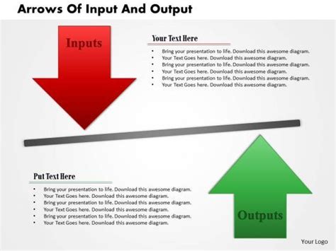 Business Diagram Arrows Of Input And Output Presentation Template