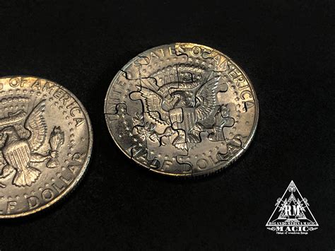 Hand Cut Coin Jigsaw Puzzle Half Dollar By Rolando Medina