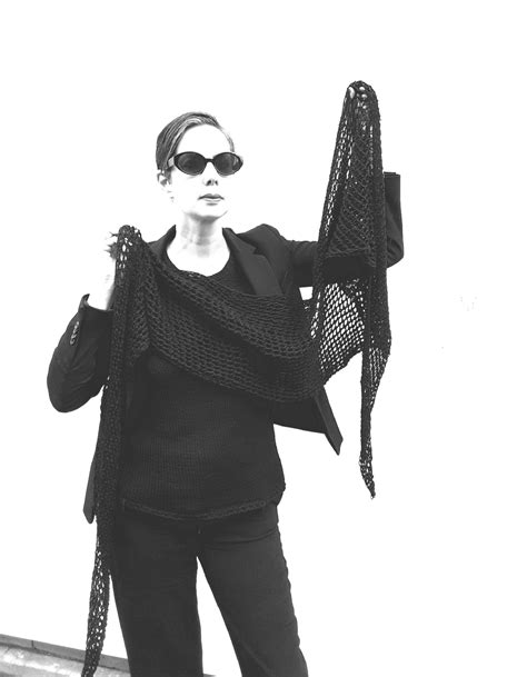 Asymmetrical Triangular Shawl In Mesh Stitch Kuduja
