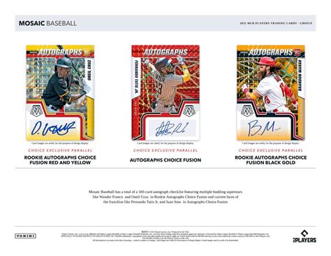 2022 Panini Mosaic Choice Baseball Cards