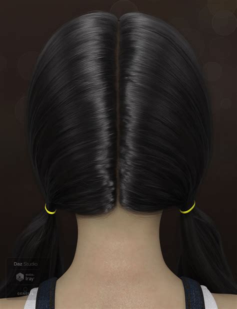 Qiqi Twintail Hair For Genesis 8 Female S Daz 3D