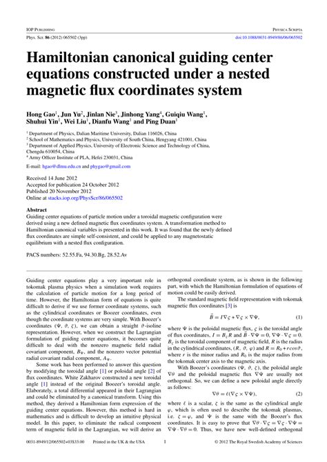 Hamiltonian Canonical Guiding Center Equations Constructed Under A Nested Magnetic Flux